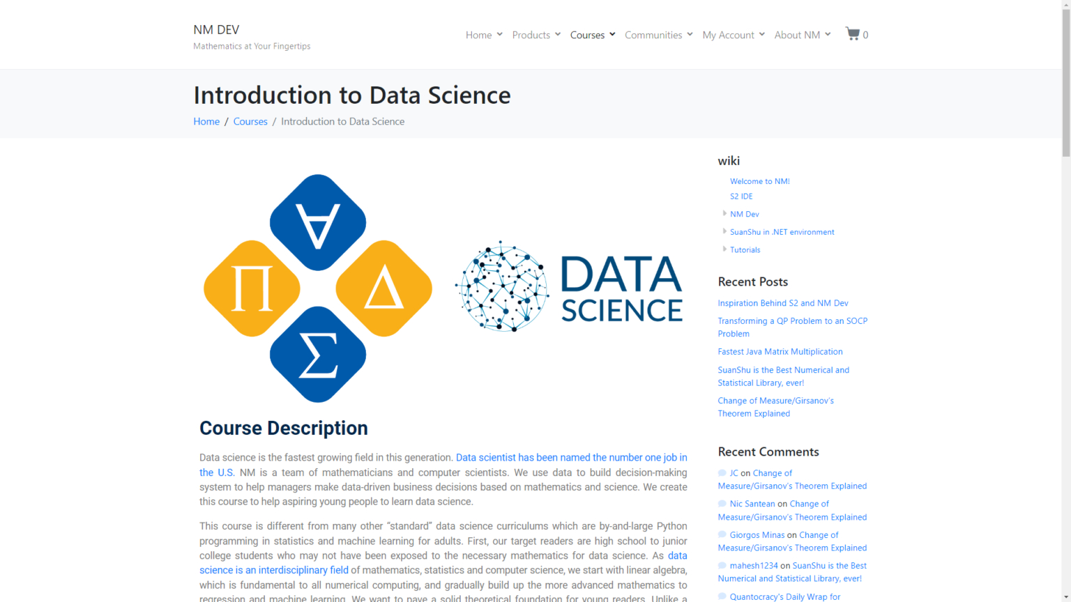 Introduction to Data Science Workbook – NM DEV